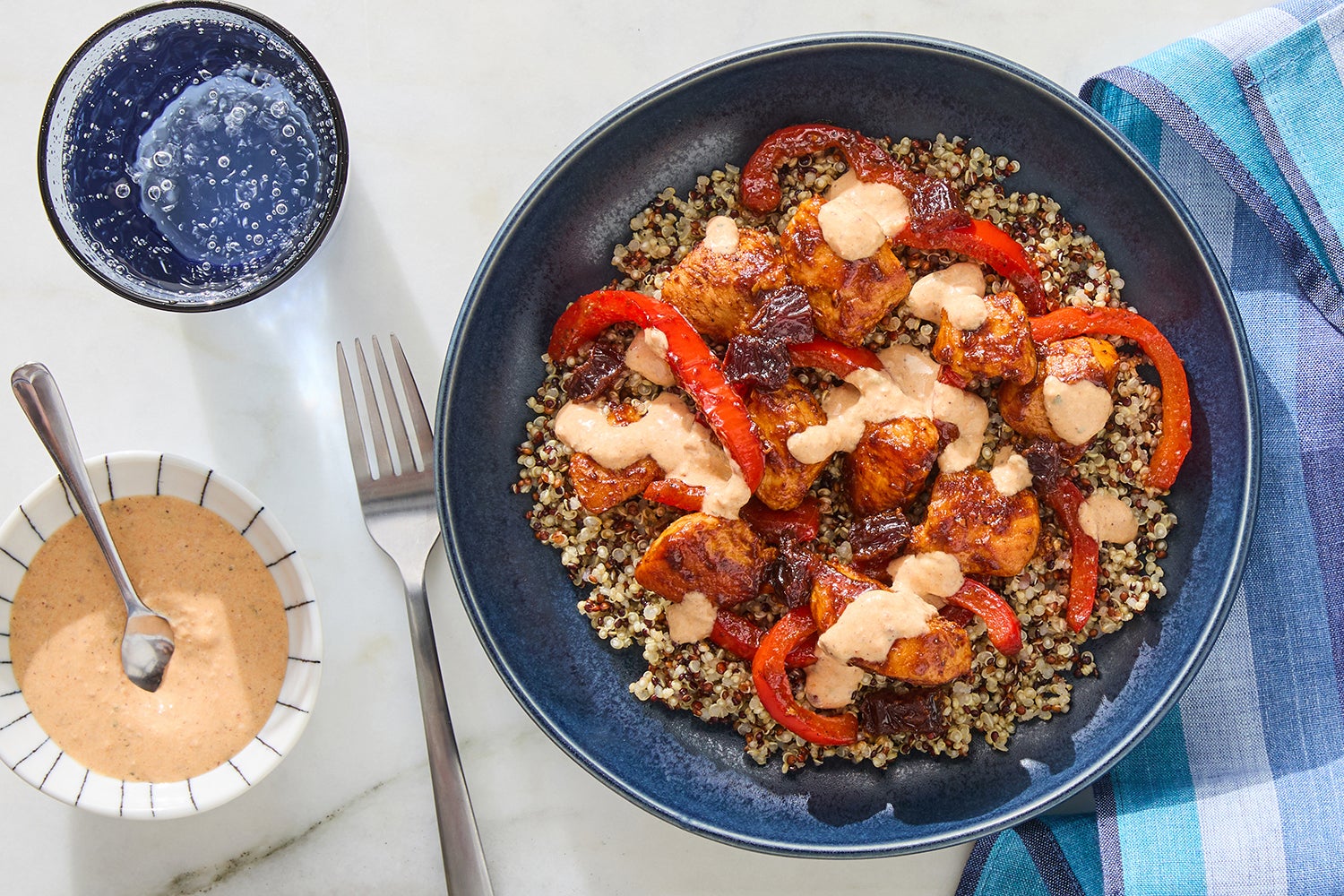 Recipe: Moroccan-Style Chicken & Quinoa with Labneh & Romesco Sauce ...