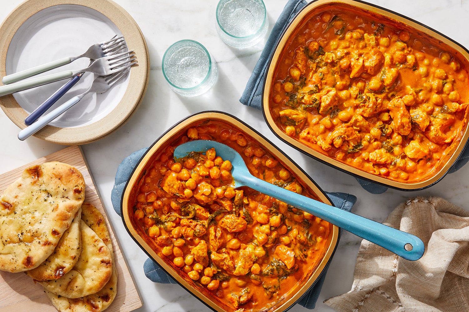 Recipe: Chicken & Chickpea Curry with Garlic Butter Naan - Blue Apron