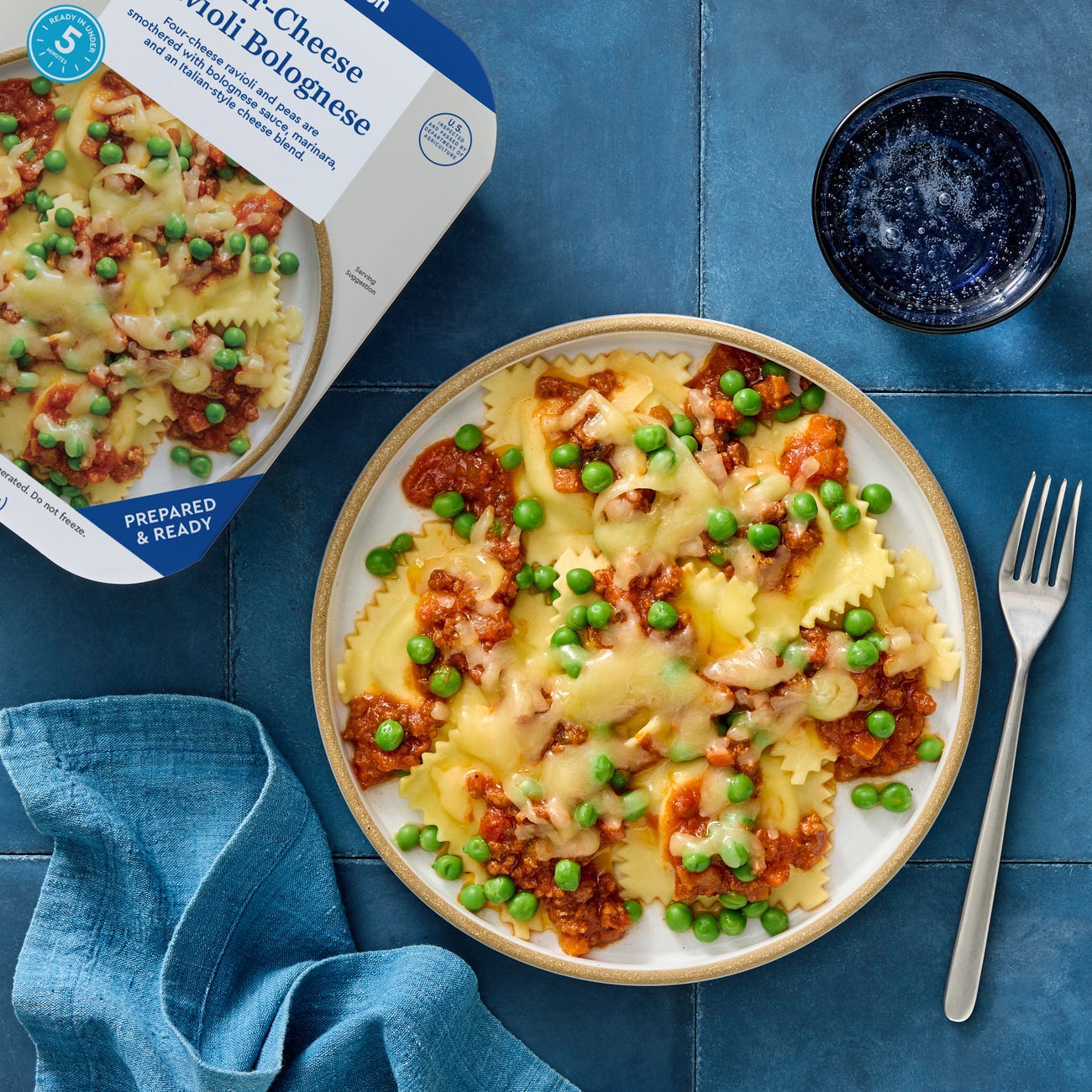 Recipe Four Cheese Ravioli Bolognese With Peas Blue Apron