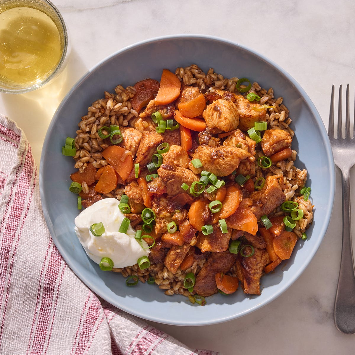 Recipe: 15-Min Moroccan-Style Chicken & Dates with Labneh, Romesco ...