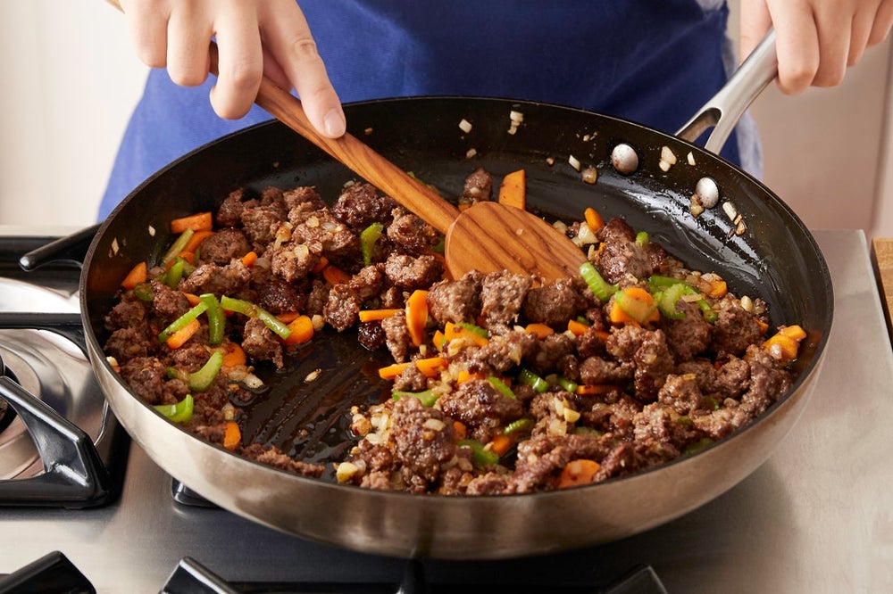 Recipe Penne Pasta And Beef Bolognese With Pecorino Cheese Blue Apron