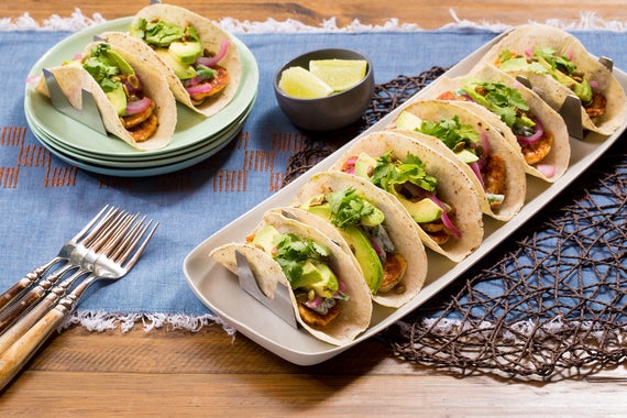 Recipe: Spiced Queso & Pickled Red Onion Tacos with Green Beans ...
