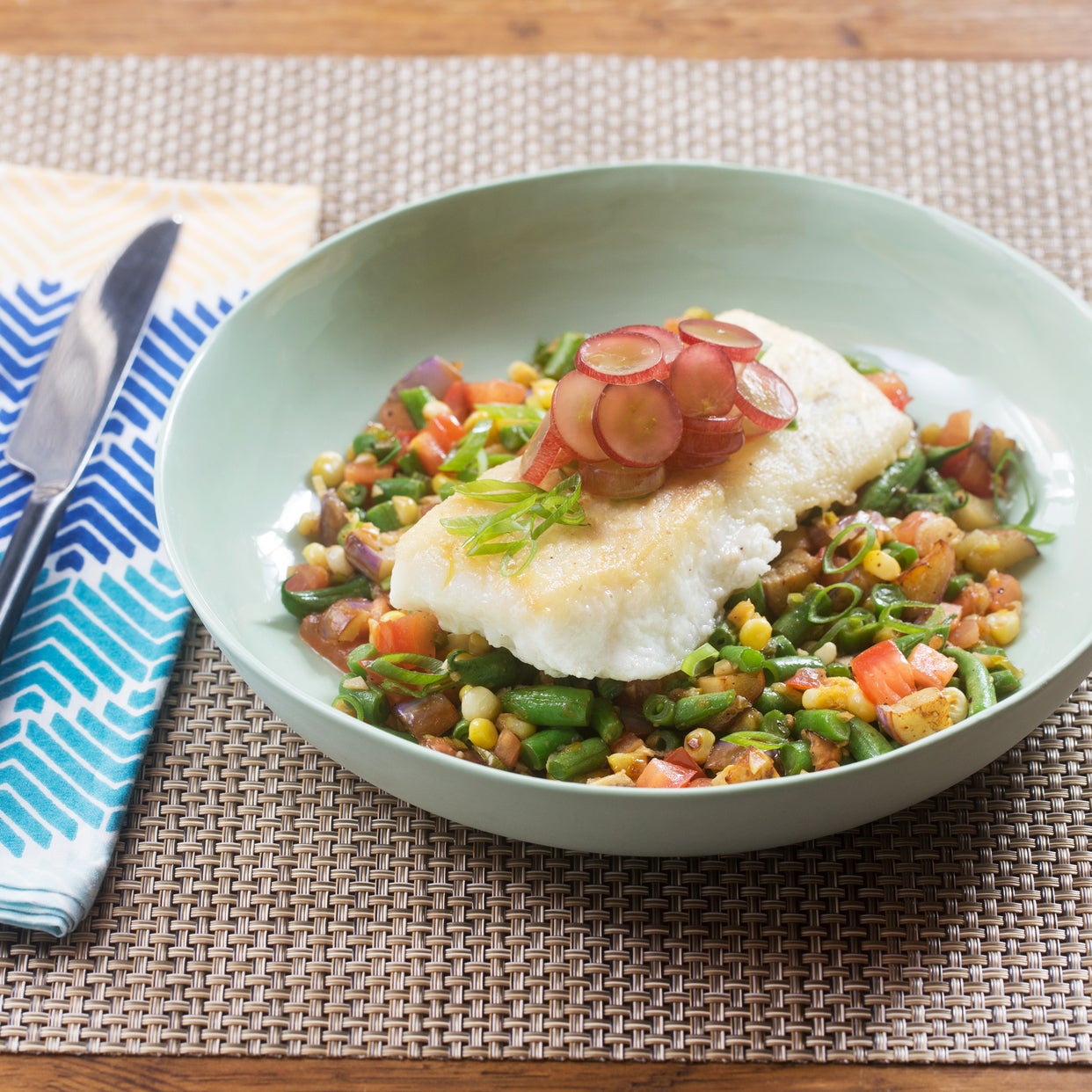 Seared Cod & Summer Succotash