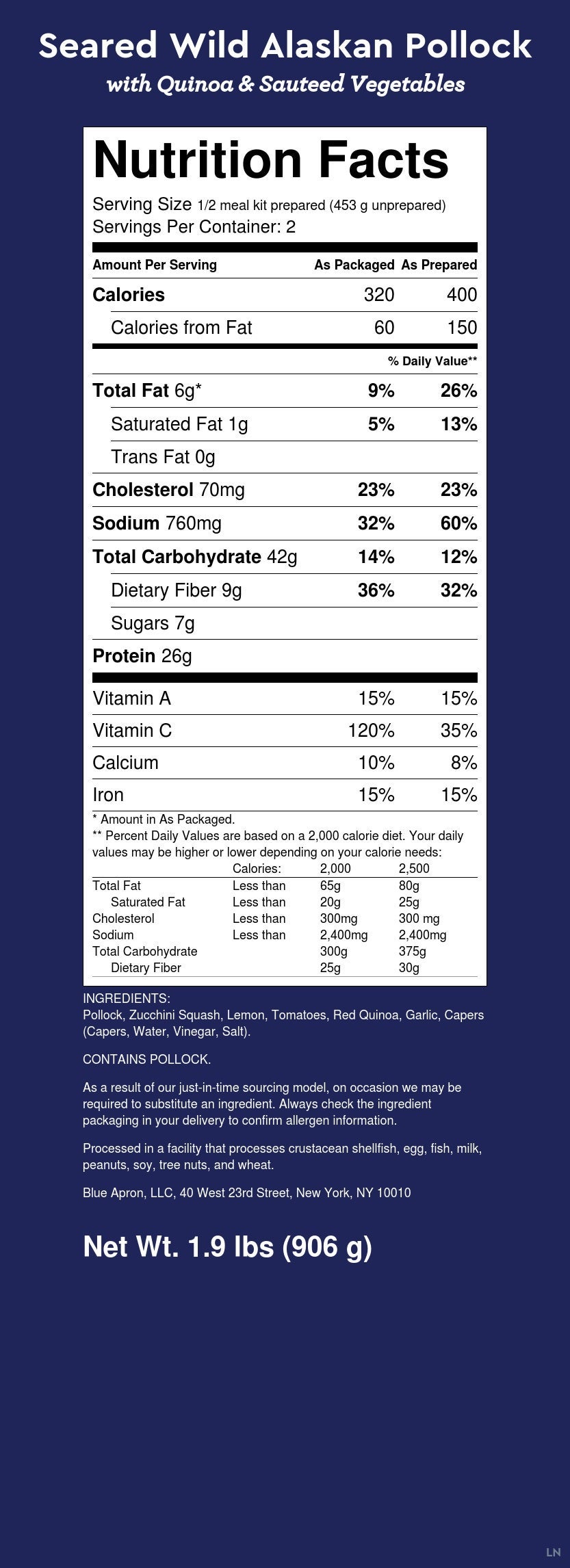 Recipe: Seared Wild Alaskan Pollock with Quinoa & Sautéed Vegetables ...