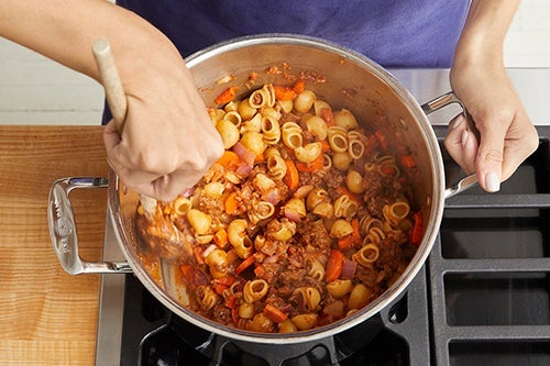 Recipe Beyond Beef™ Bolognese With Lumaca Rigata Blue Apron