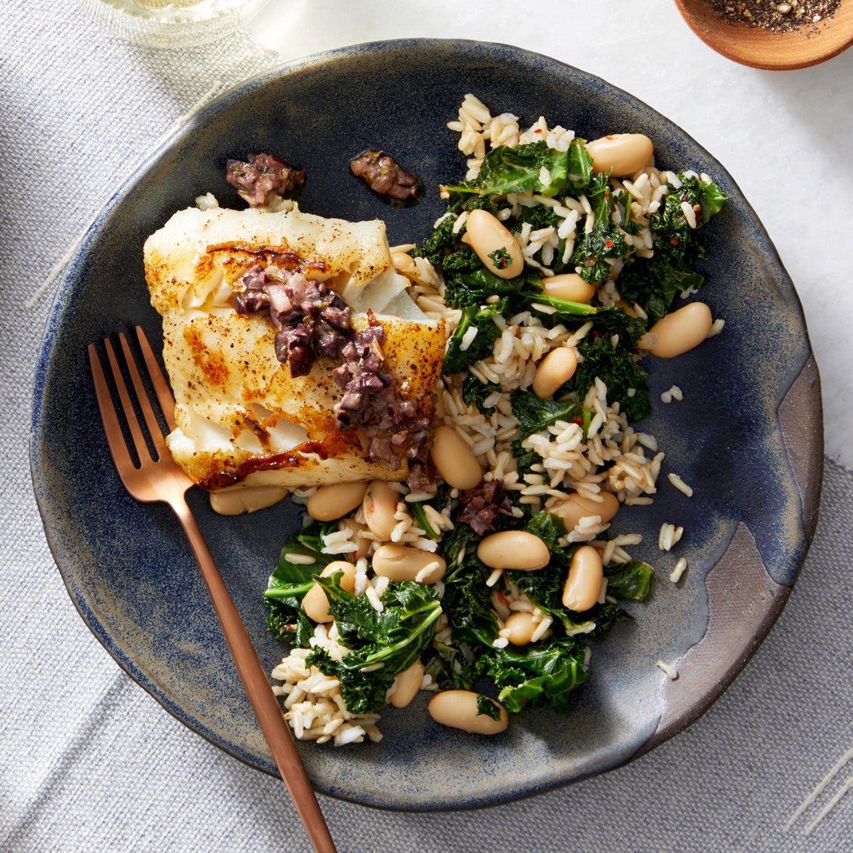 Seared Cod & Olive Tapenade