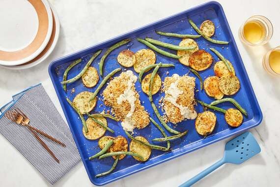Recipe: Rosemary-Walnut Crusted Cod with Roasted Potatoes & Green Beans ...