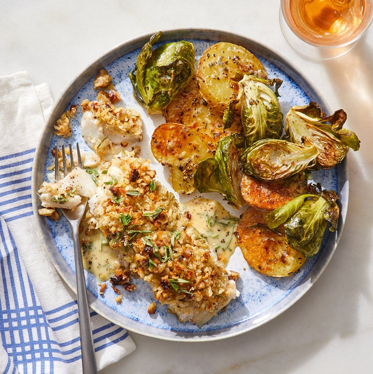 Recipe: Sheet Pan Rosemary-Walnut Crusted Cod with Roasted Potatoes ...